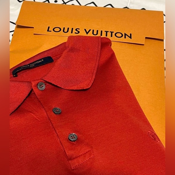 Louis Vuitton | Shirts | Red Louis Vuitton Polo | Poshmark